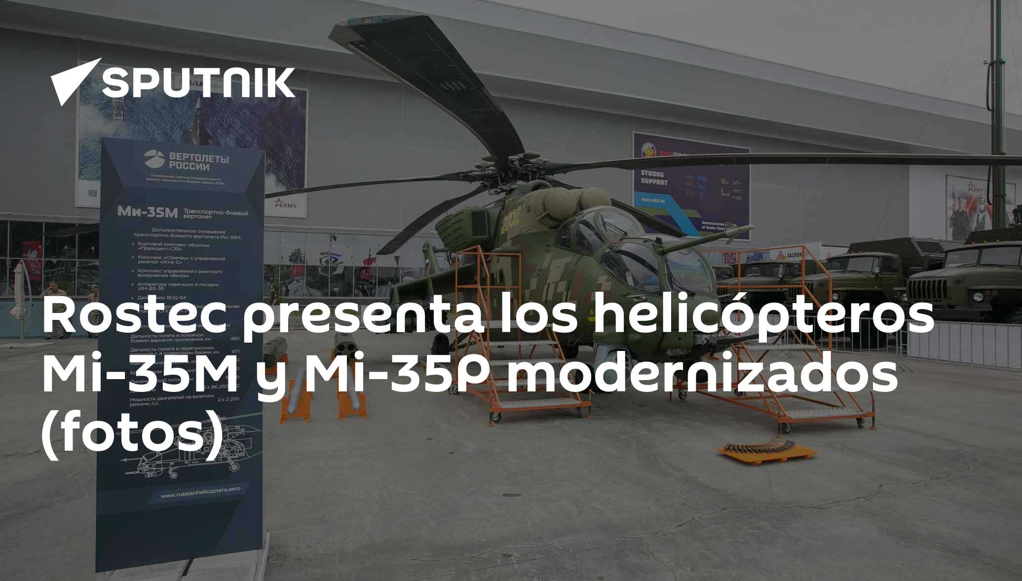 Rostec presenta los helicópteros Mi-35M y Mi-35P modernizados (fotos) - 21.08.2018, Sputnik Mundo