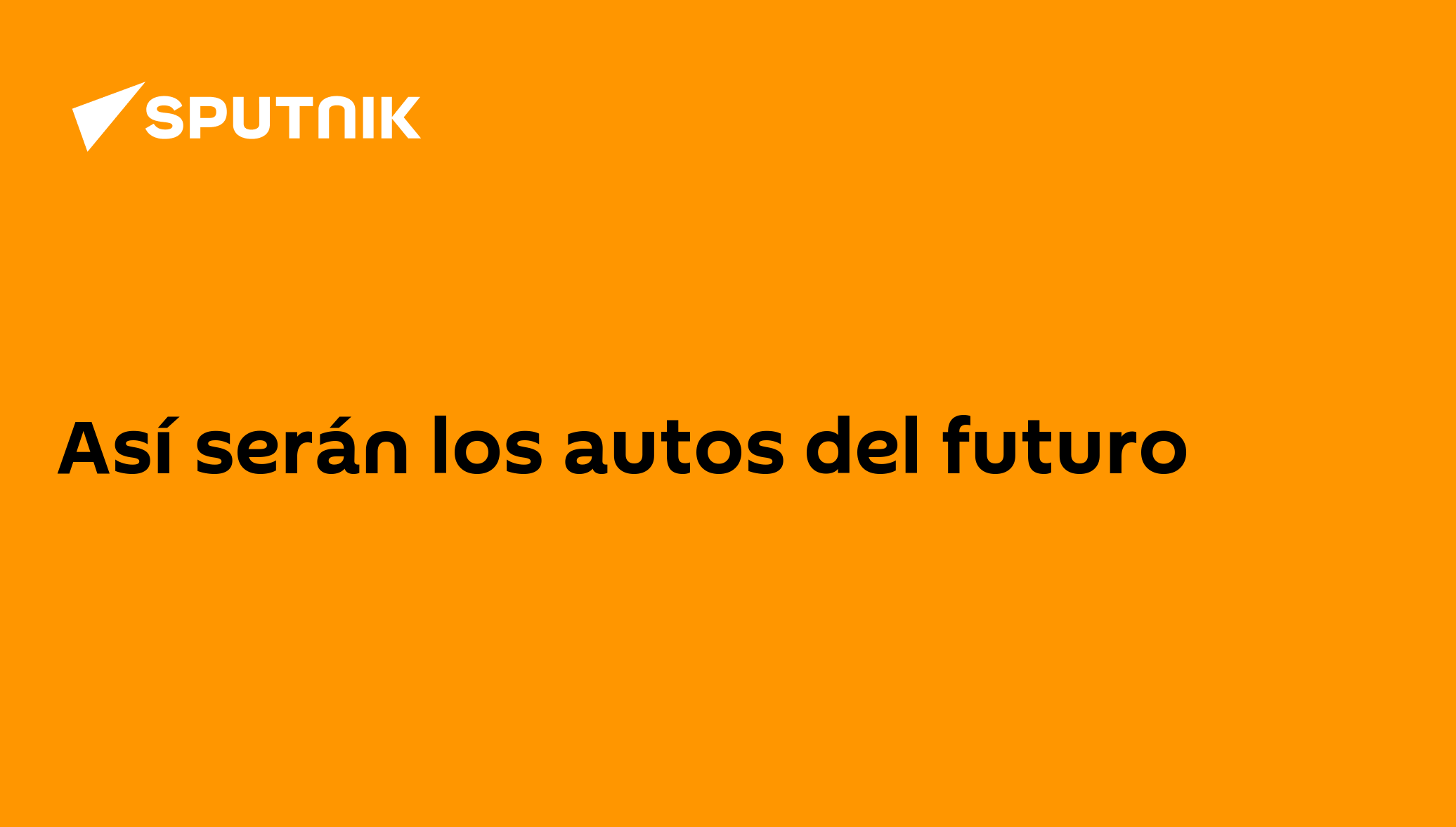 Así serán los autos del futuro - 01.04.2019, Sputnik Mundo