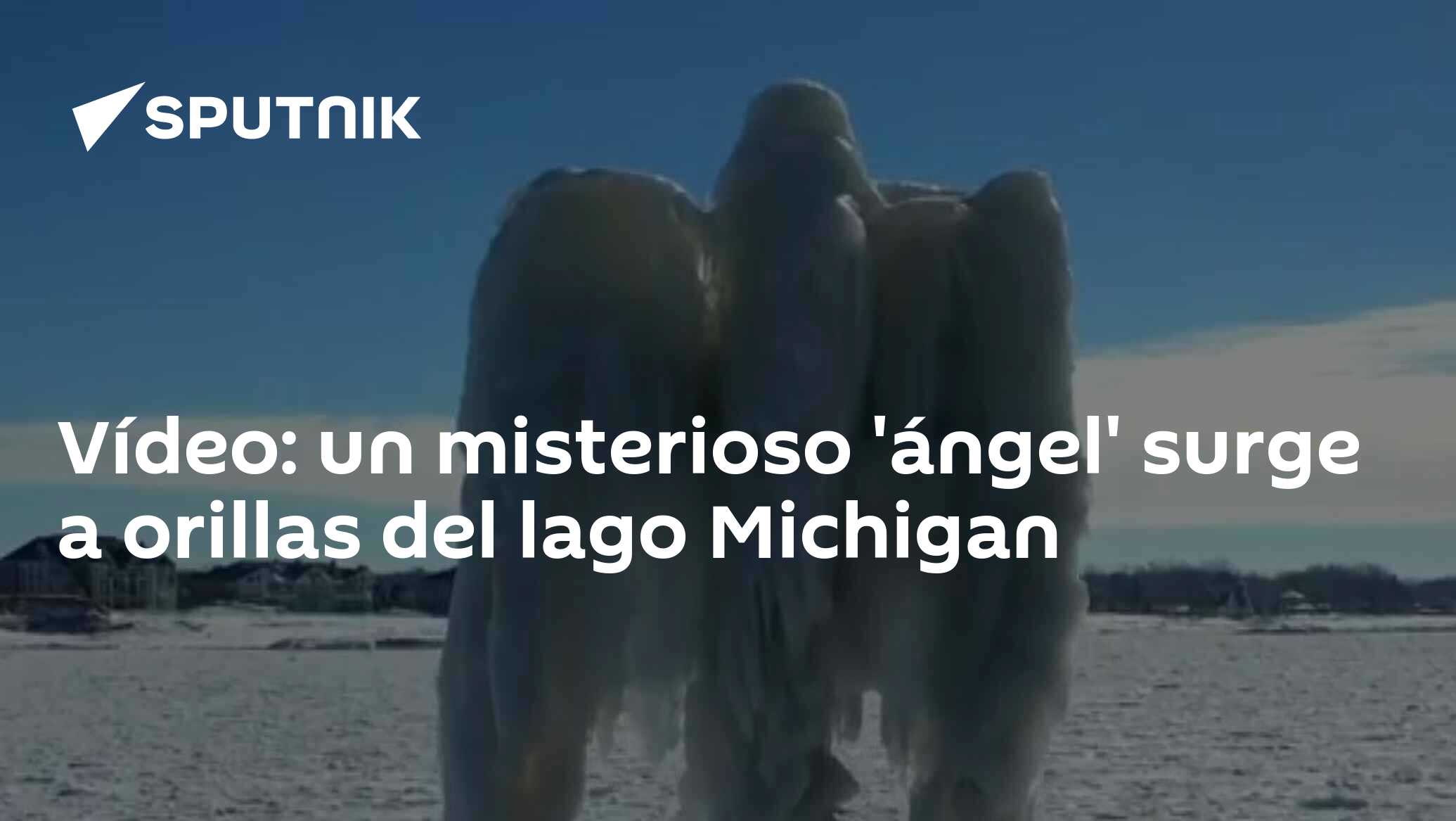 Vídeo: un misterioso 'ángel' surge a orillas del lago Michigan