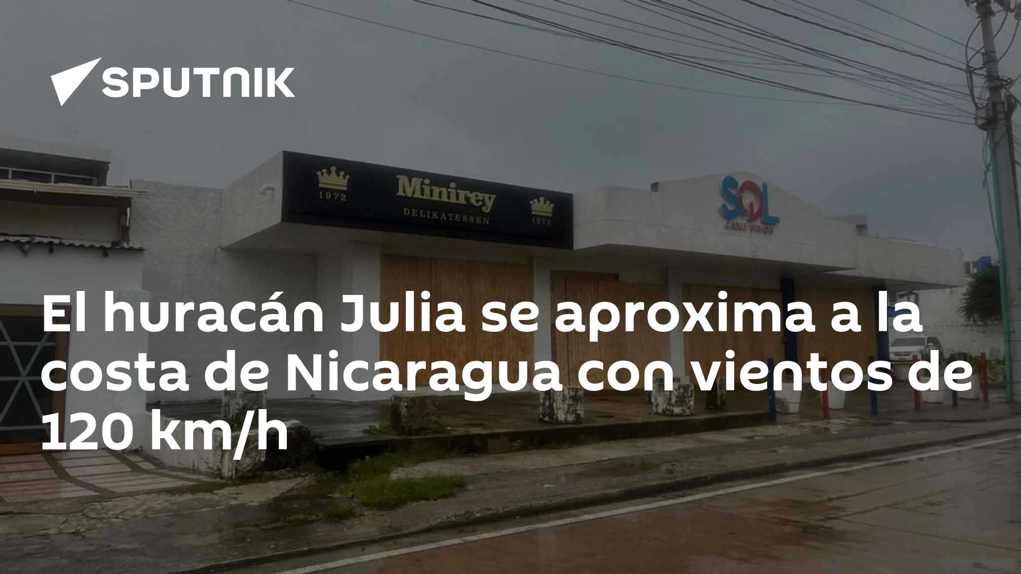 El huracán Julia se aproxima a la costa de Nicaragua con vientos de 120 ...