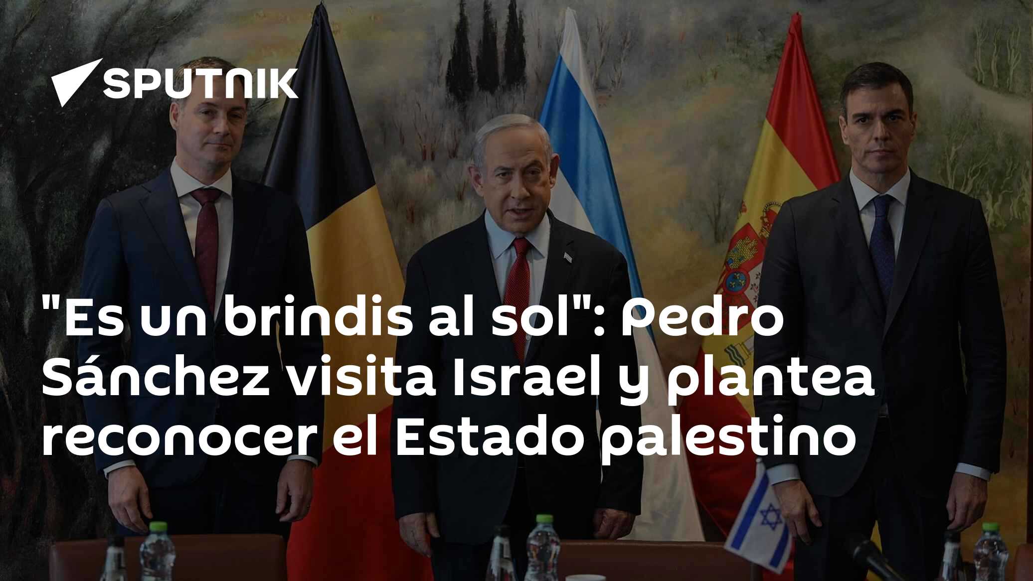 "Es un brindis al sol": Pedro Sánchez visita Israel y plantea reconocer ...