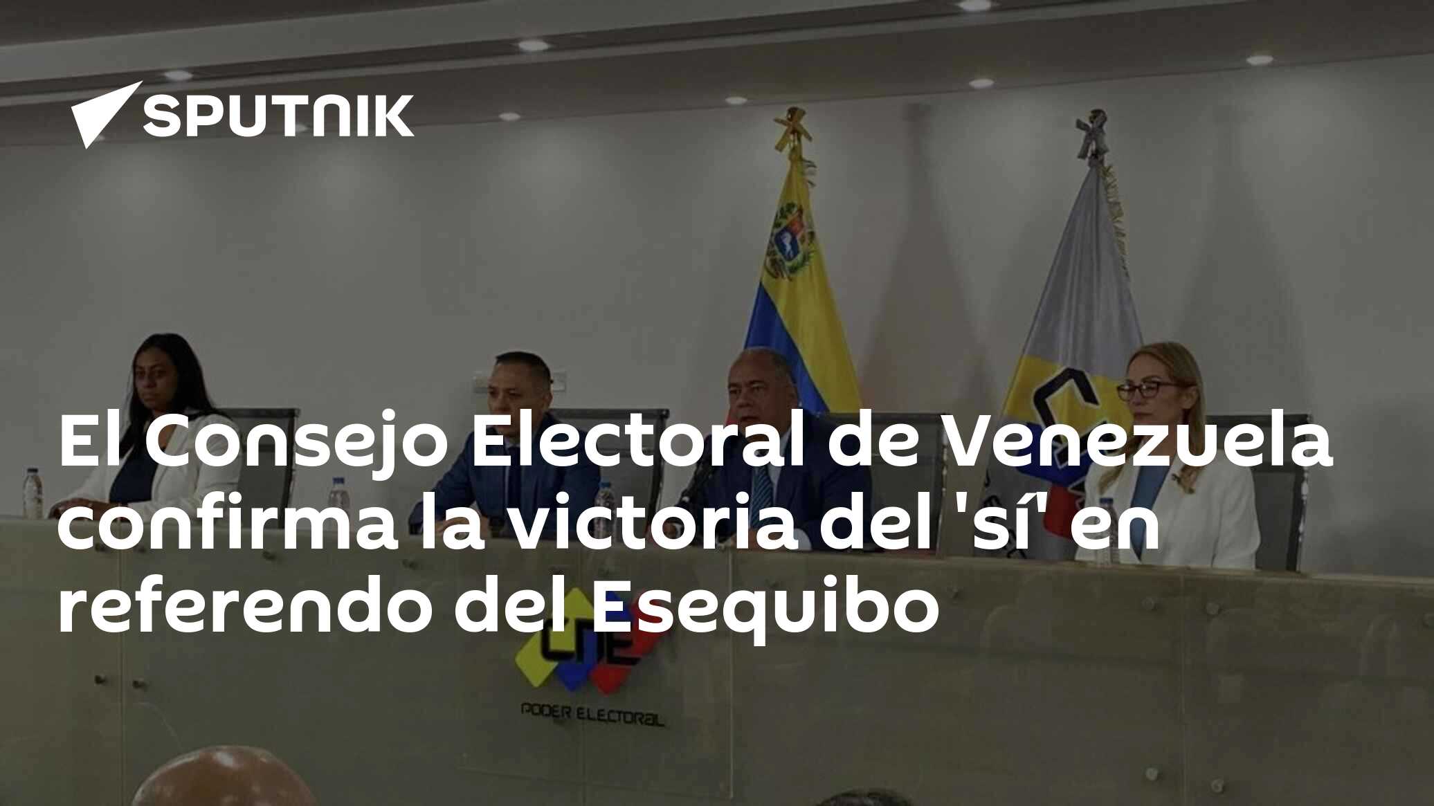 El Consejo Electoral de Venezuela confirma la victoria del 'sí' en referendo del Esequibo - 04. ...