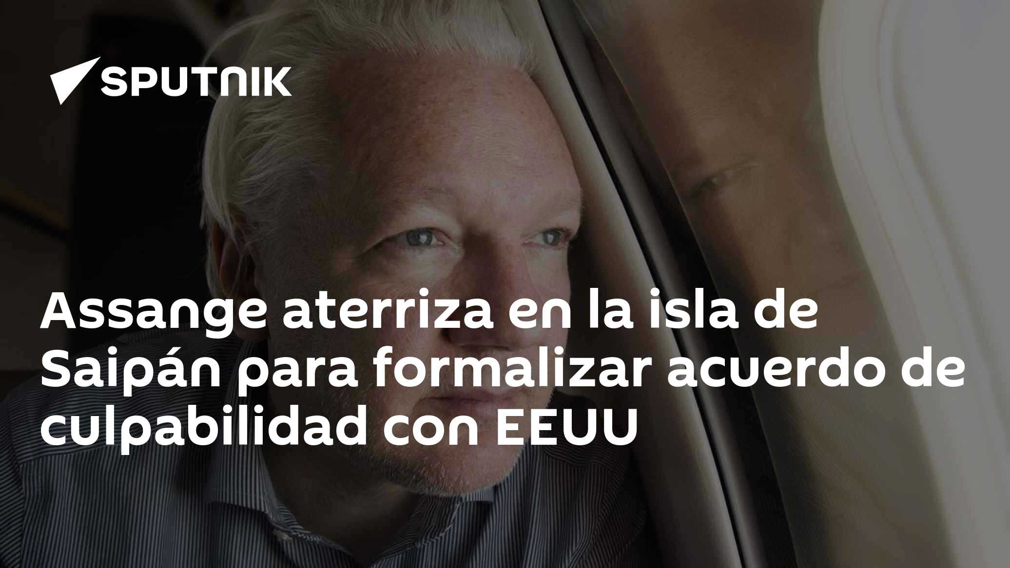 Assange aterriza en la isla de Saipán para formalizar acuerdo de ...