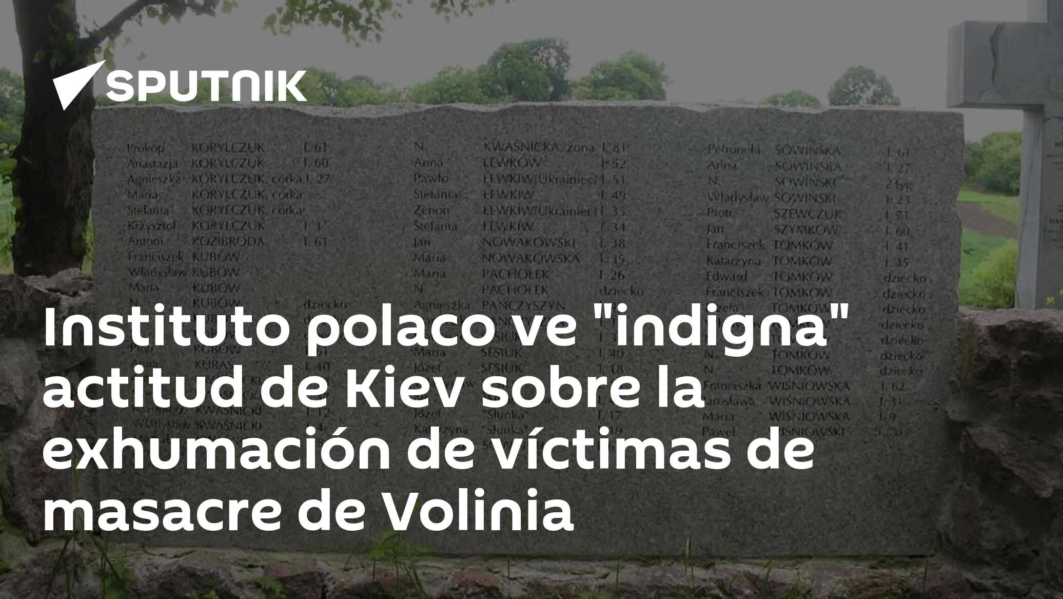 Instituto polaco ve "indigna" actitud de Kiev sobre la exhumación de ...