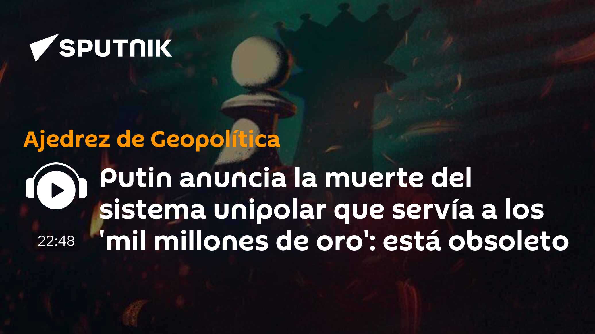 Putin anuncia la muerte del sistema unipolar que servía a los 'mil ...