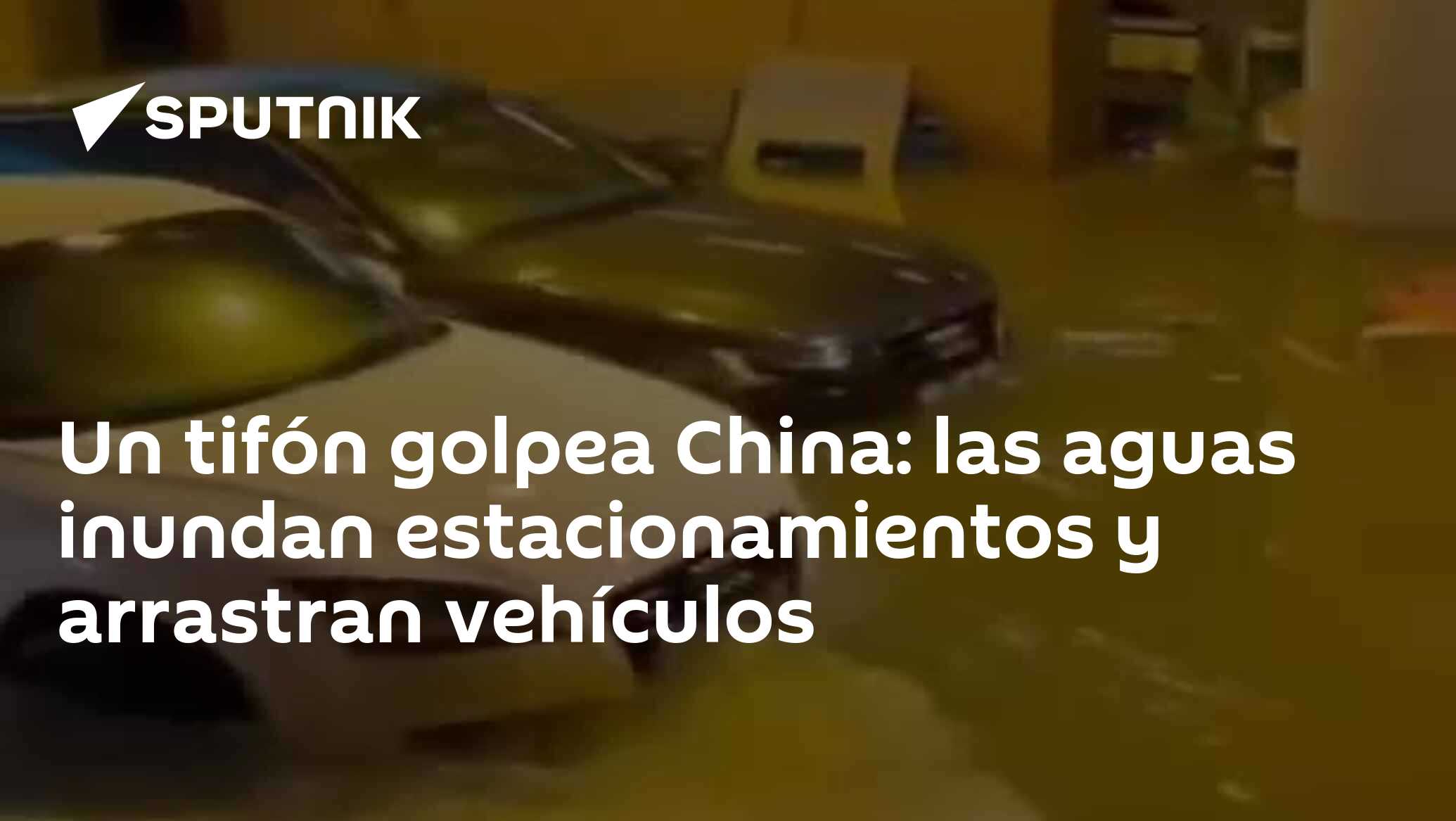 Un tifón golpea China: las aguas inundan estacionamientos y arrastran ...