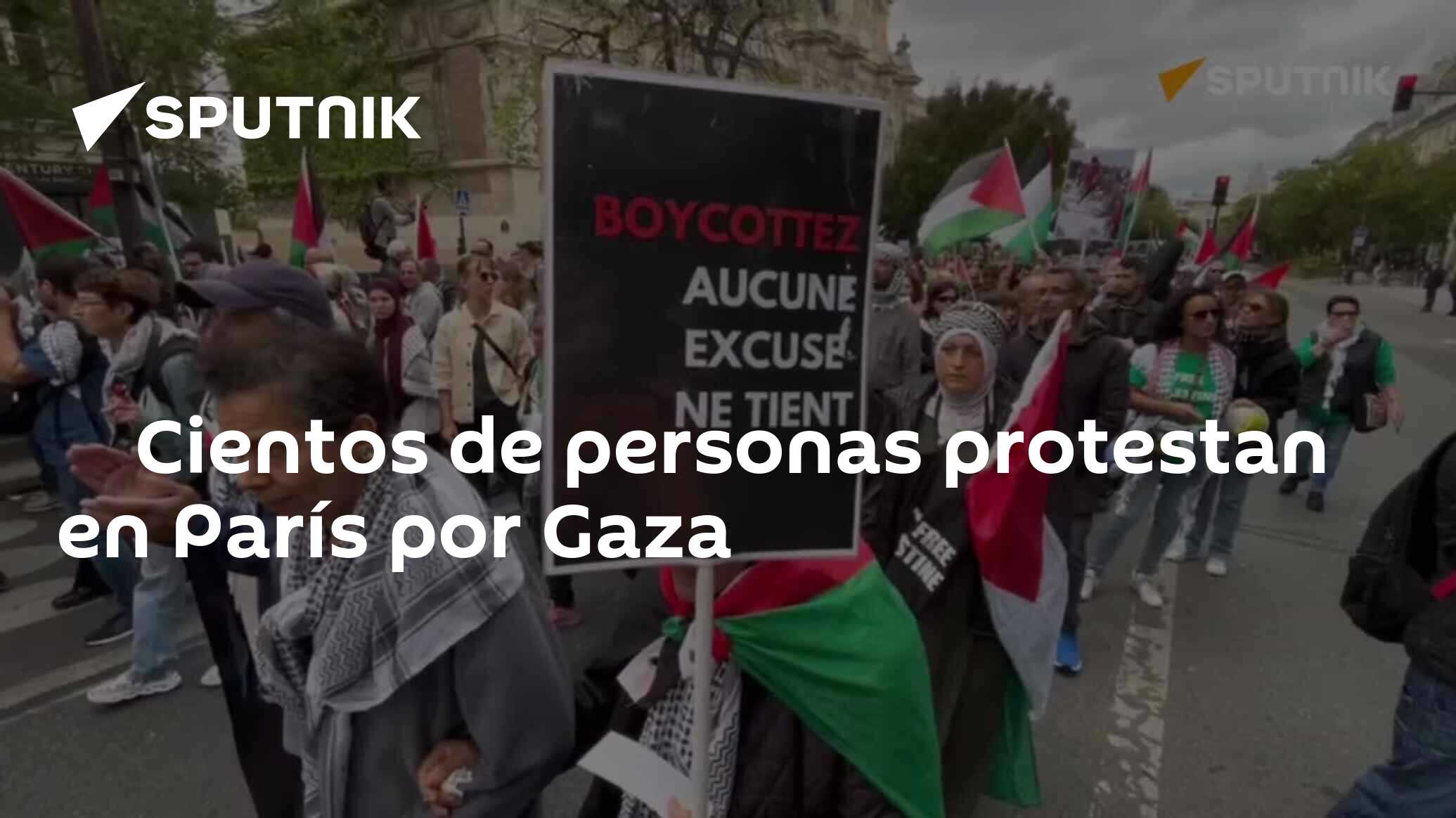🪧 Cientos de personas protestan en París por Gaza - 13.09.2025, Sputnik ...