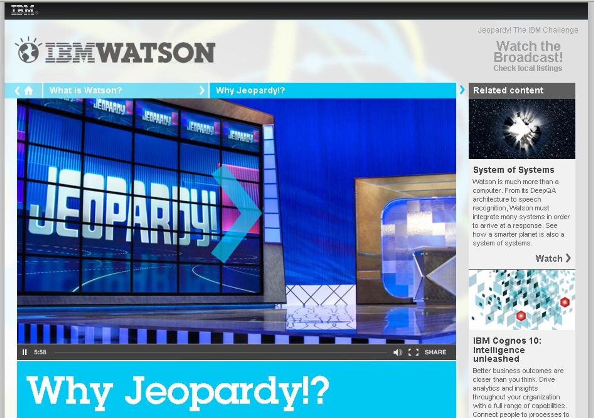 Superordenador IBM Watson triunfa en concurso intelectual Jeopardy - 17 ...